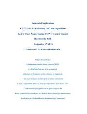 EET 221L UNIT 4 LAB Report Dorothy Jack Odt Industrial Applications EET 220 ECPI University On