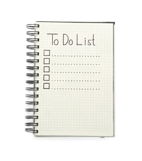 Premium Photo Notepad With Unfilled To Do List And Checkboxes On