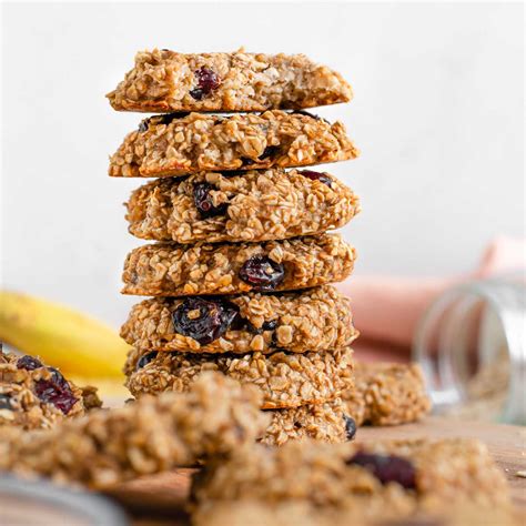 5 Ingredient Banana Oat Breakfast Cookie Oil Free • Tasty Thrifty Timely