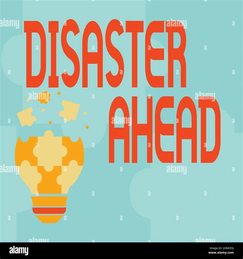 Conceptual Display Disaster Ahead Business Showcase Contingency Planning Forecasting A Disaster