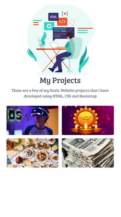 My Projects Page Static Website Velugu Venkateswarlu Posted On The Topic Linkedin