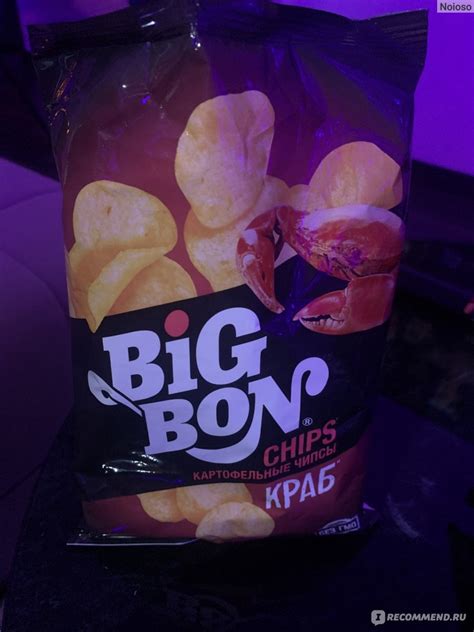 Чипсы картофельные Big Bon Краб - «Ну никакие» | отзывы