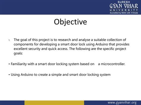 Smart Door Locking System Using Arduino Pptx Home Security Home