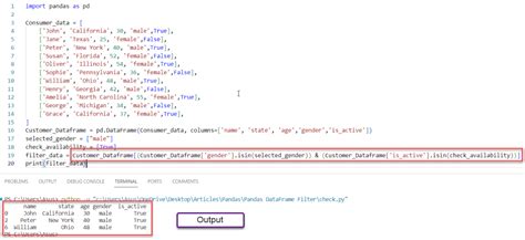 Filter Dataframe In Python Pandas