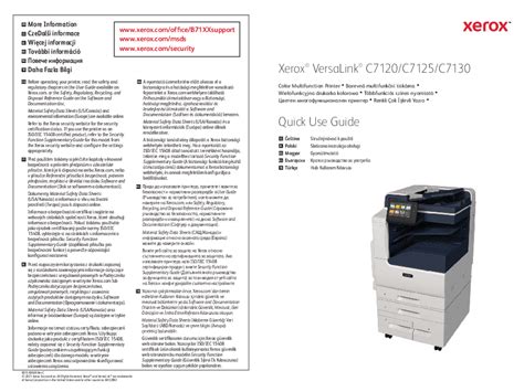 Xerox Versalink C7120 C7125 C7130 Color Multifunction Printer User Guide