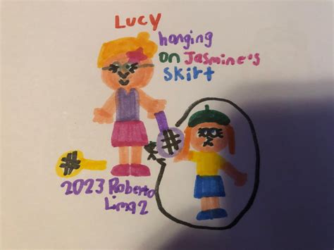 Lazy Lucy Hanging On Jasmines Skirt By Robotlimayt On Deviantart