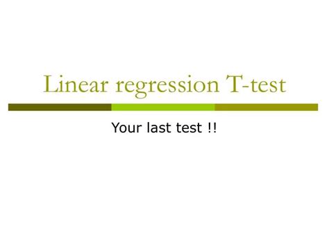 Ppt Linear Regression T Test Powerpoint Presentation Free Download