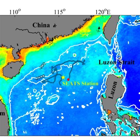 Spatial Distribution Of Surface Chlorophyll A Concentration Mg M⁻³ In