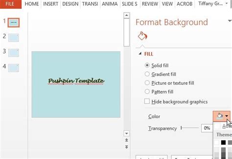 Format The Background To Customize Your Pushpin Slideshow