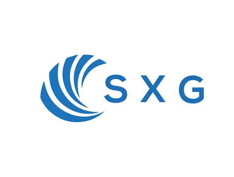 Sxg Letter Logo Design On White Background Sxg Creative Circle Letter
