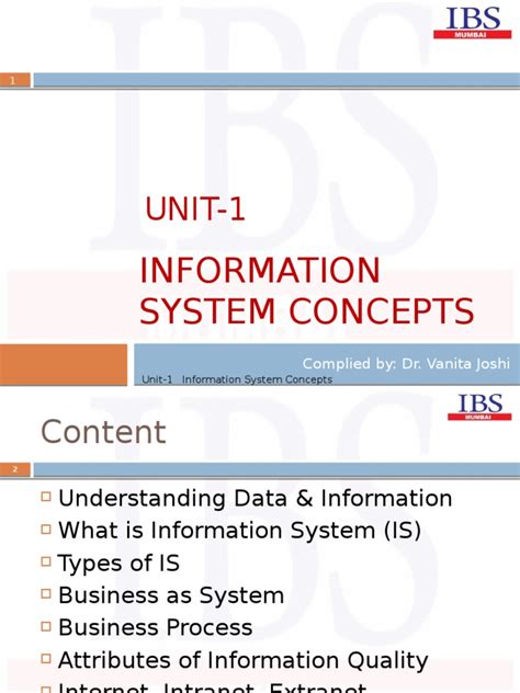 Unit 1 Information System Concepts Pdf Computer Network