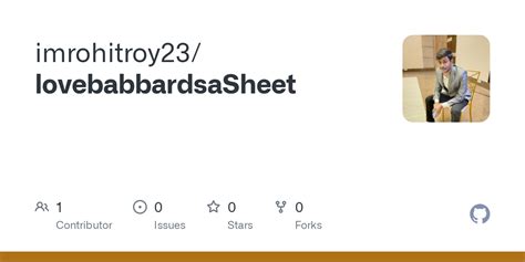 Github Imrohitroy23lovebabbardsasheet