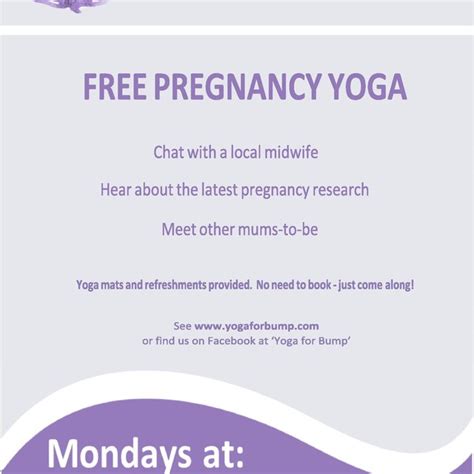 Advertisement Poster Leaflet For Yoga For Bump Sessions Download Scientific Diagram