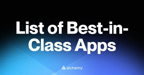 List Of 12 Best In Class Apps 2025