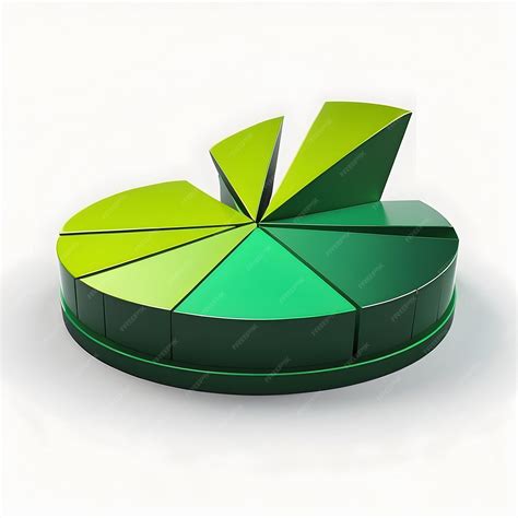 Premium Photo 3d Pie Chart Illustration Pie Chart With Depth Threedimensional Pie Graph 3d