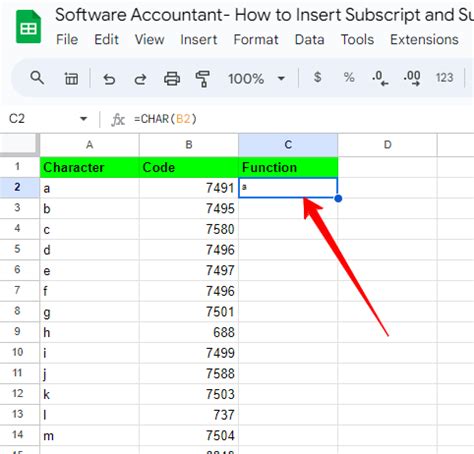 How To Insert Subscript And Superscript In Google Sheets
