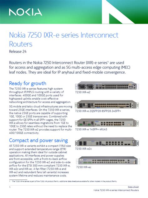 Nokia 7250 Ixr E Series Interconnect Routers Data Sheet En Pdf Virtual Private Network