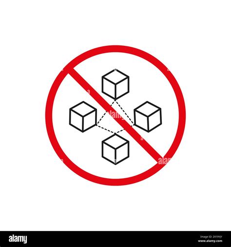 Prohibited 3d Cubes Restriction Sign No Box Allowed Cancelled Blocks