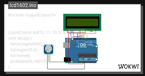 Lectura Potenciometre Amb Lcd Wokwi ESP32 STM32 Arduino Simulator