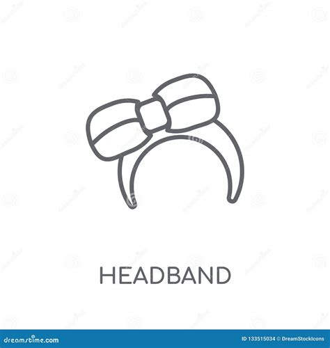 Headband Linear Icon Modern Outline Headband Logo Concept On Wh Stock