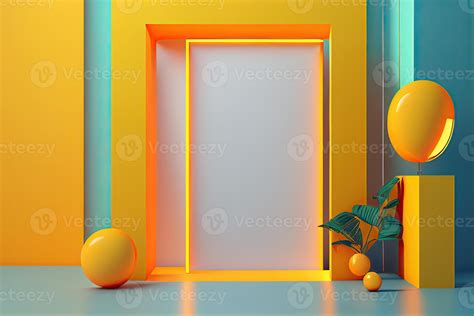 Trendy Modern Design Background With Colorful Shapes Geometric Backdrop With Layout Gradient