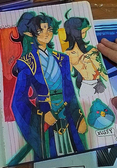 Xiao Hanfu Doodle Genshin Impact Amino