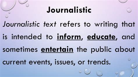 Topic 1 Introduction To Journalistic Textpptx