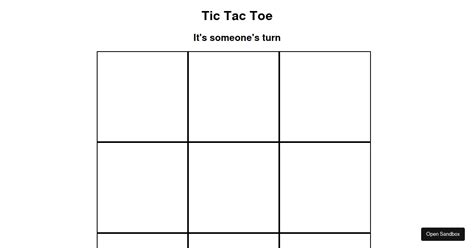 React Tic Tac Toe Part 1 Code Along Codesandbox