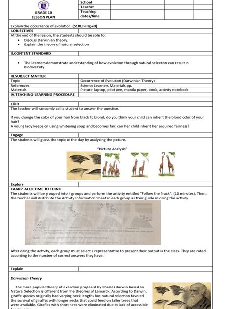 Darwinian Theory Pdf Darwinism Natural Selection