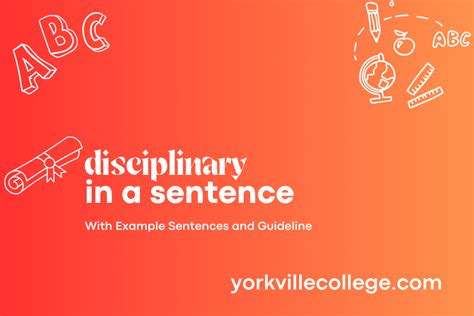 How To Use Disciplinary In A Sentence Easy Examples