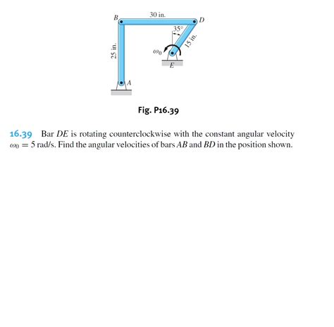 solved bar de is rotating counterclockwise with the constant