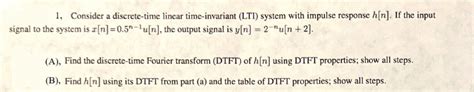 solved 1 ﻿consider a discrete time linear time invariant