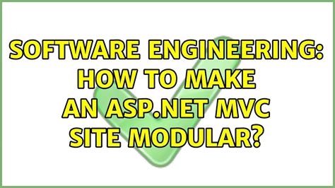 Software Engineering How To Make An ASP NET MVC Site Modular 2 Solutions YouTube