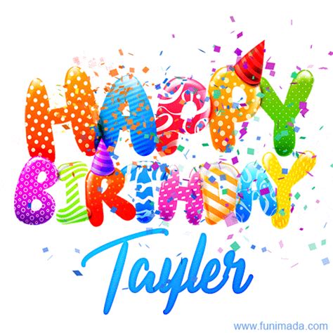 Festive And Colorful Happy B Day  For Tayler Download On
