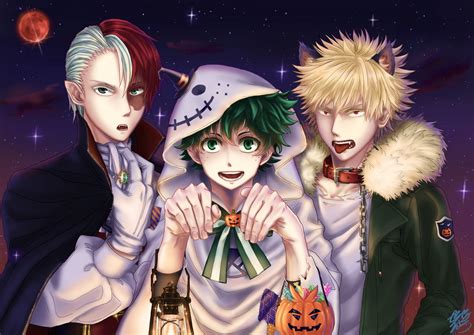 X My Hero Academia Shoto Todoroki Katsuki Bakugou Izuku