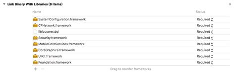 Ios Link Against The Umbrella Framework Stack Overflow