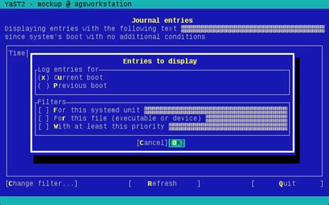 Creating The Yast Journalctl Module A Tutorial About The Basis Of Yast