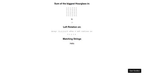hackerrank solutions codesandbox