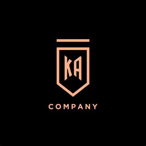 Ka Monogram Initial With Shield Logo Design Icon 23742969 Vector Art At