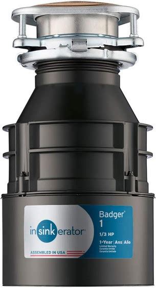 Badger 1 Lift And Latch Standard Series 1 3 Hp Continuous Feed Garbage Disposal