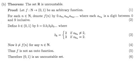 Solved B Theorem The Set R Is Uncountable Proof Let F N Chegg
