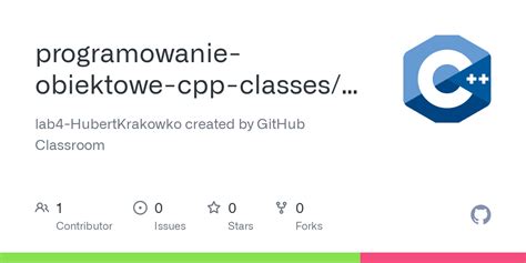 Github Programowanie Obiektowe Cpp Classeslab4 Hubertkrakowko Lab4
