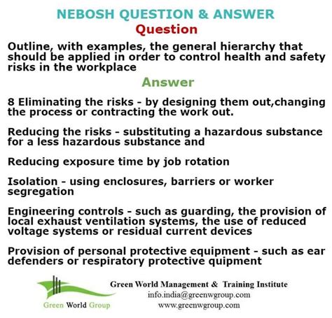 23 Best Images About Nebosh Exam Questions On Pinterest Models We