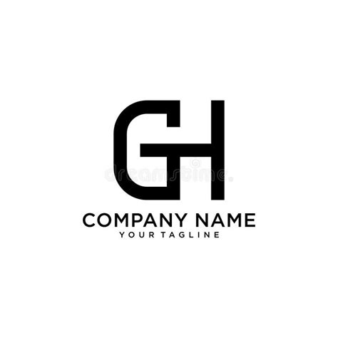 Simple Gh Letter Logo Design With Monogram Modern Vector Idea Stock Vector Illustration Of