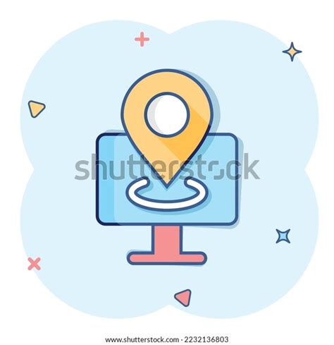 Computer Navigation Icon Comic Style Monitor Stock Vector Royalty Free 2232136803 Shutterstock