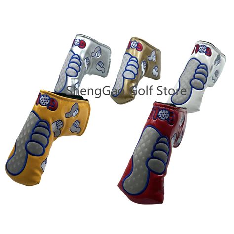 Pu 가죽 엄지 패턴 골프 퍼터 커버 골프 클럽 커버 블레이드 퍼터 커버 보호대 자석 클로저 포함 1 개골프 헤드 Aliexpress