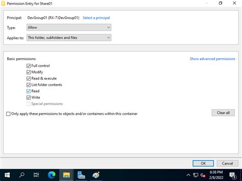 Windows Server File Server Set File Sharing Advanced Server World