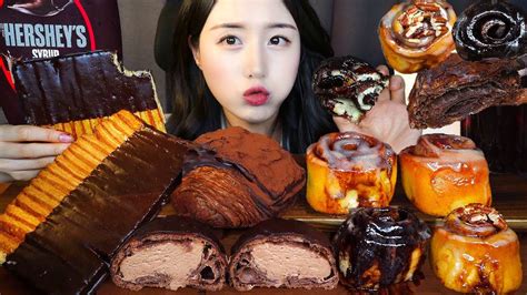 쫀득 달콤 리얼 사운드🍫 아우어 베이커리 And 시나본 머핀 먹방 Asmr 디저트ㅣ더티 초콜릿 빵 쿠키슈ㅣdessert