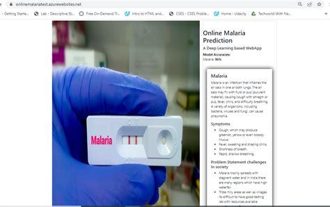 github sanjana520 malaria predection online malaria predictor