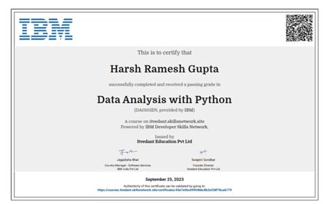 Harsh Gupta On Linkedin Ibmcertified Dataanalysis